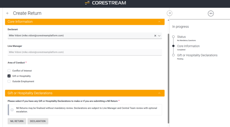 Gifts & Hospitality Software I Compliance I CoreStream GRC