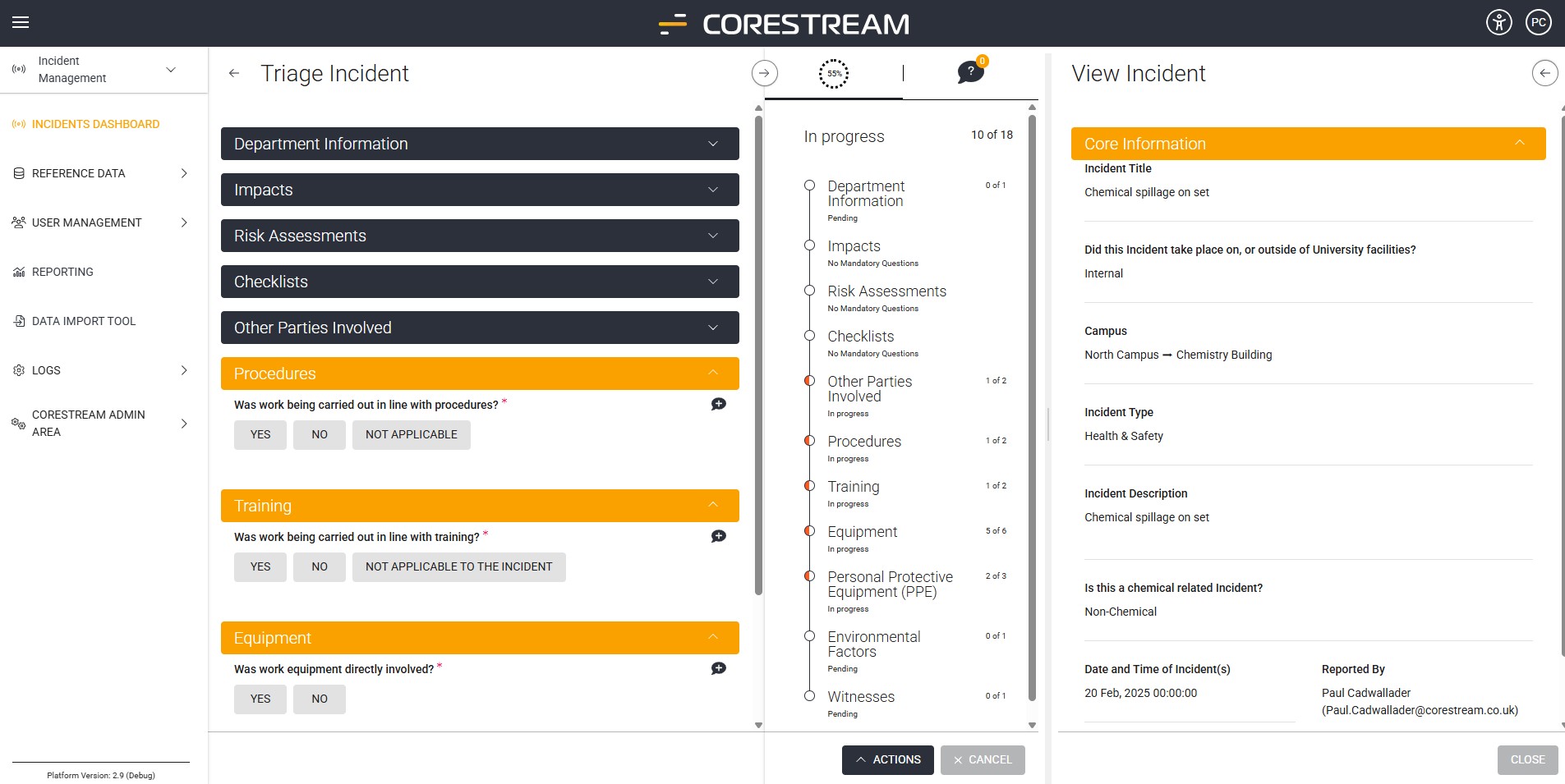 Incident Management I Software I CoreStream GRC